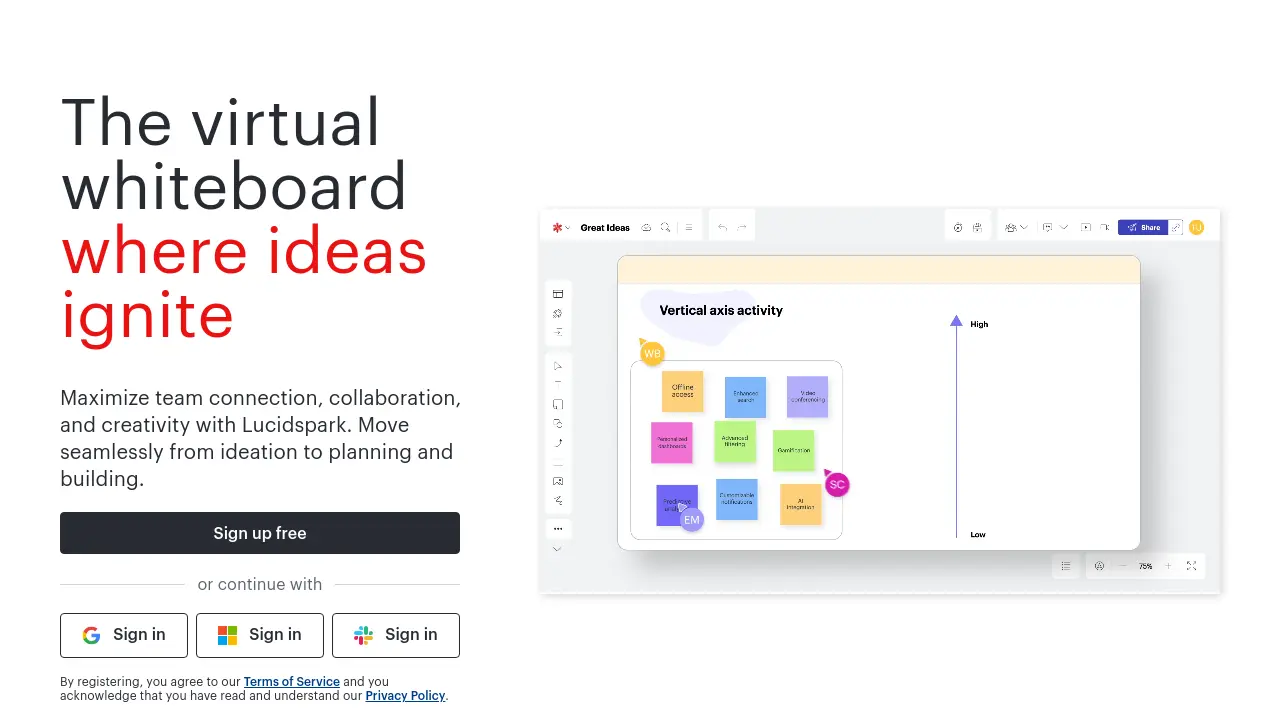 Lucidspark - The virtual whiteboard where ideas ignite.