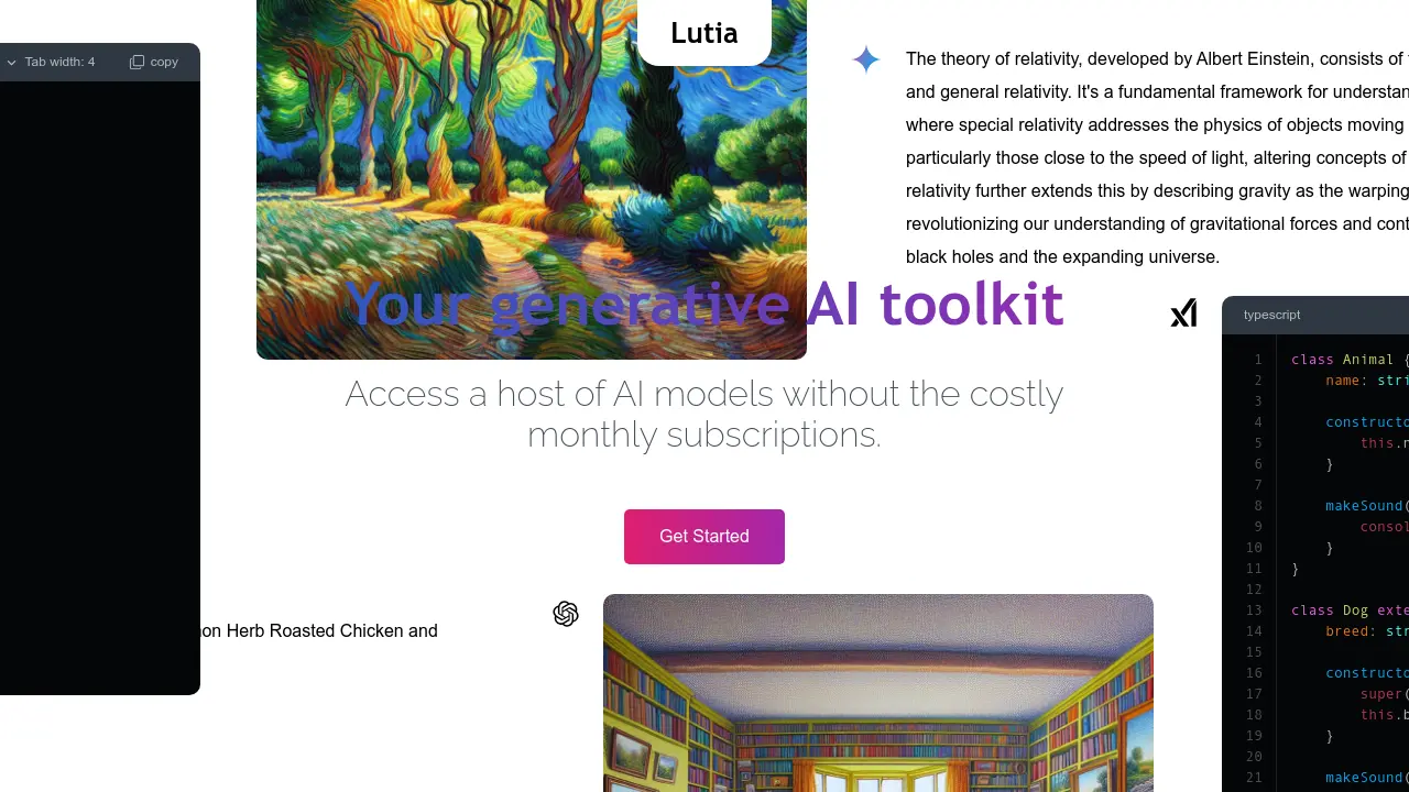 Lutia - Your generative AI toolkit