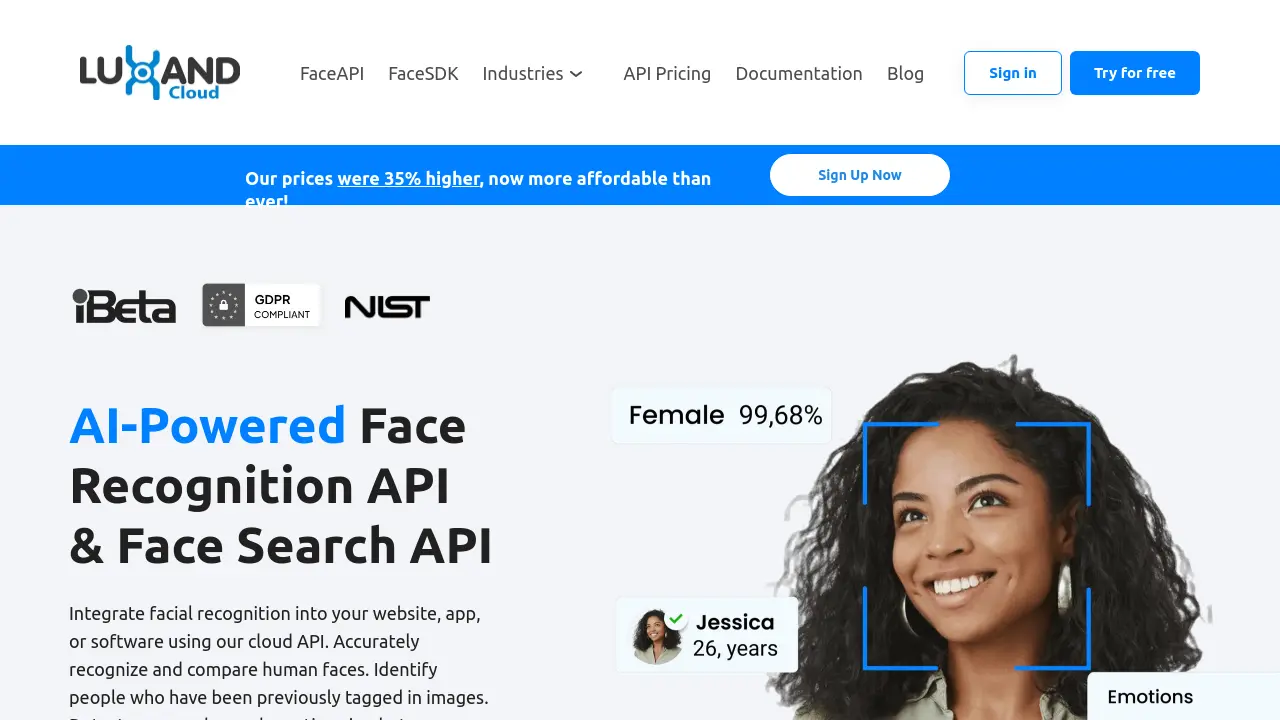 Luxand.cloud Face Recognition API - AI-Powered Face Recognition and ...