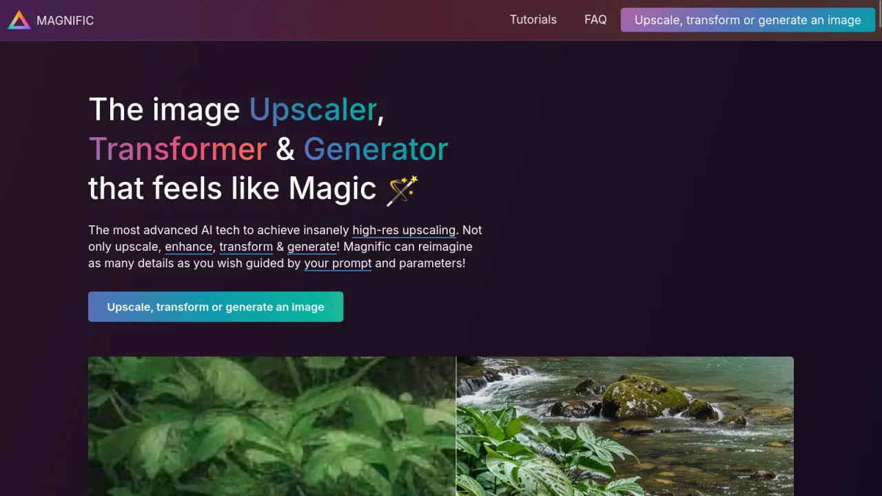 Magnific AI - The Image Upscaler, Transformer & Generator that feels ...