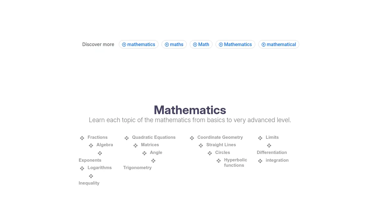 Math Doubts - Learn mathematics from basics to advanced level with ...