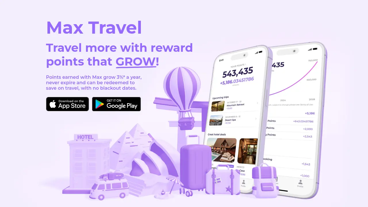 Max Travel - Travel With Reward Points That Grow