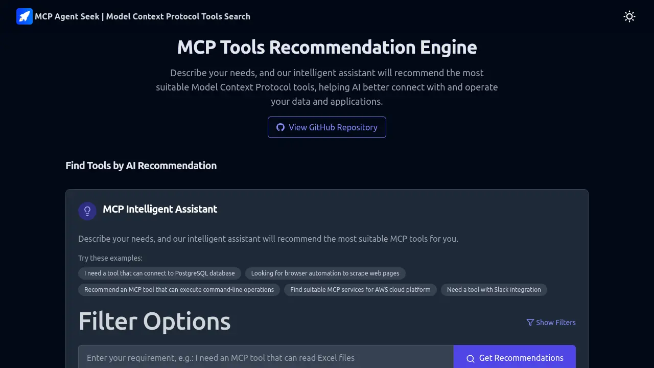 MCP Agent Seek - Find the Right Model Context Protocol Tools with AI ...