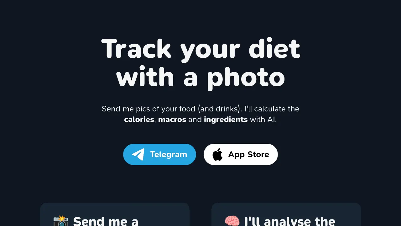 Meals Chat - Track your diet with a photo using AI