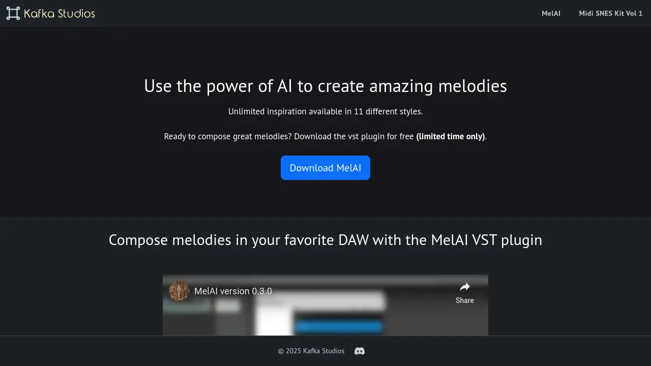 MelAI - Use the power of AI to create amazing melodies