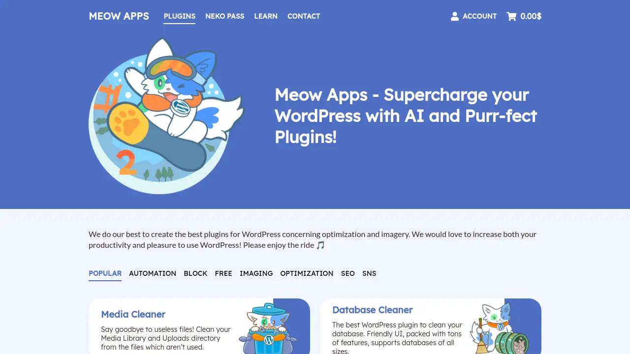 Meow Apps - Supercharge your WordPress with AI and Purr-fect Plugins!