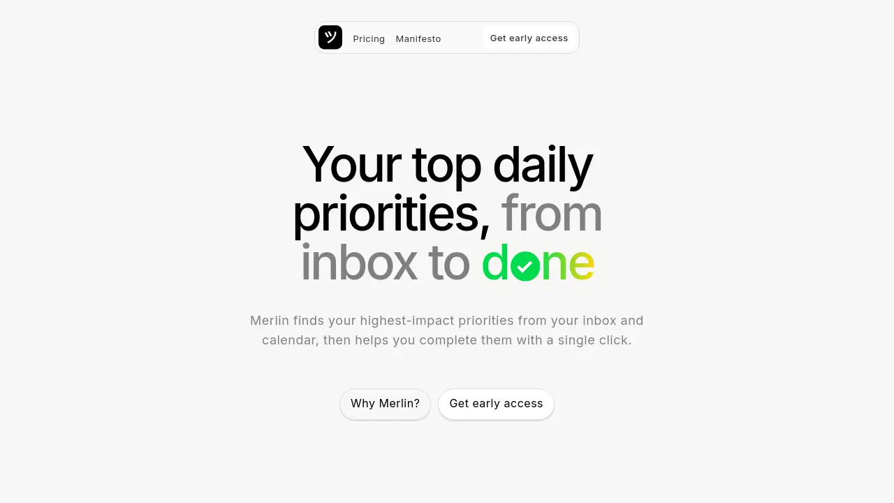 Merlin - Your unified AI assistant for inbox, calendar, and tasks