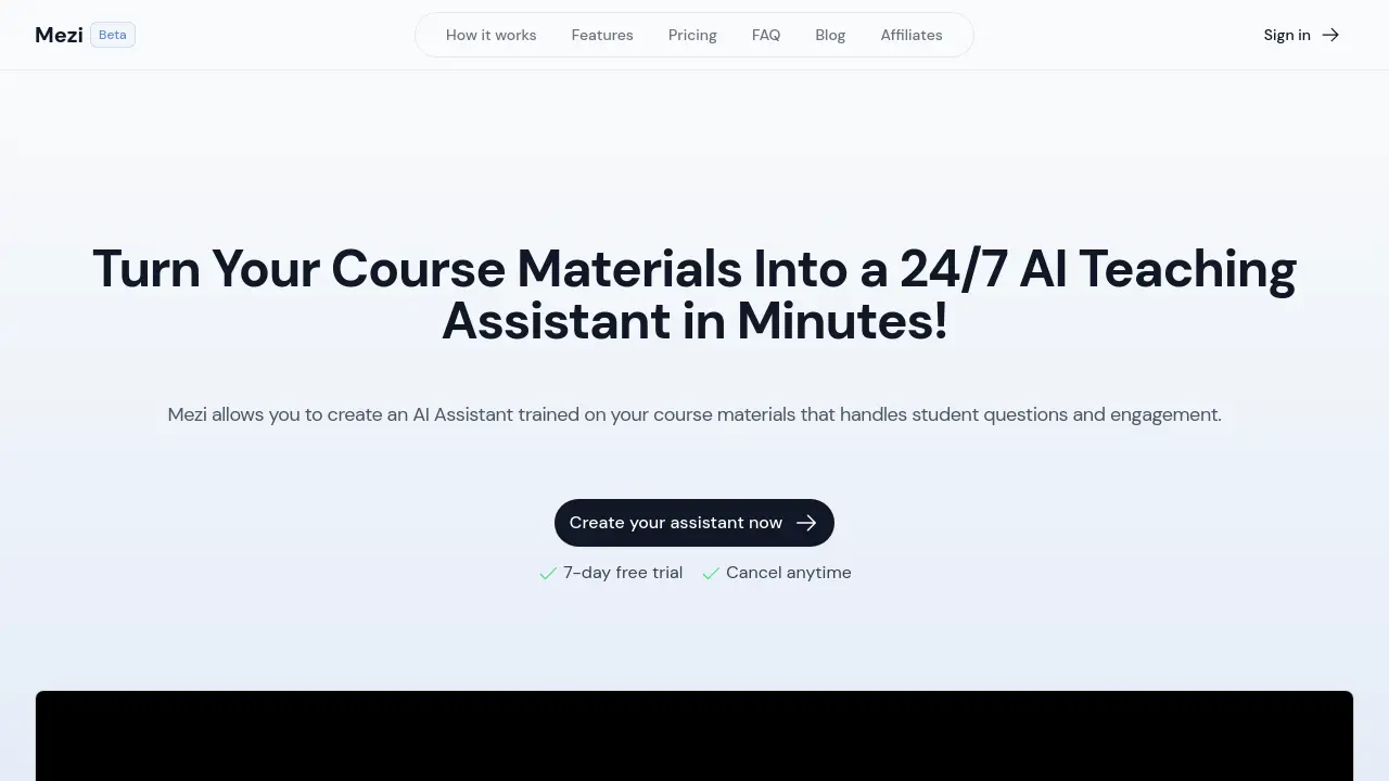 Mezi - Turn Your Course Materials Into a 24/7 AI Teaching Assistant in ...