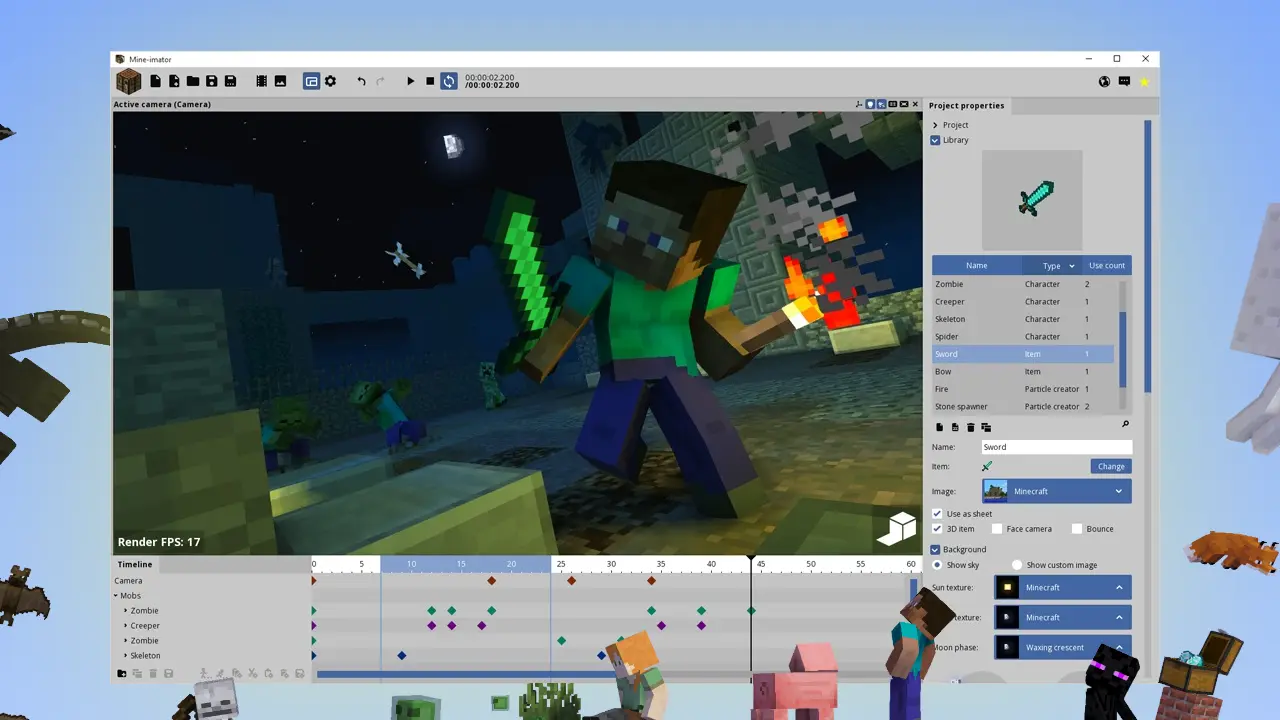 Mine-imator - Create animated videos using Minecraft characters and blocks