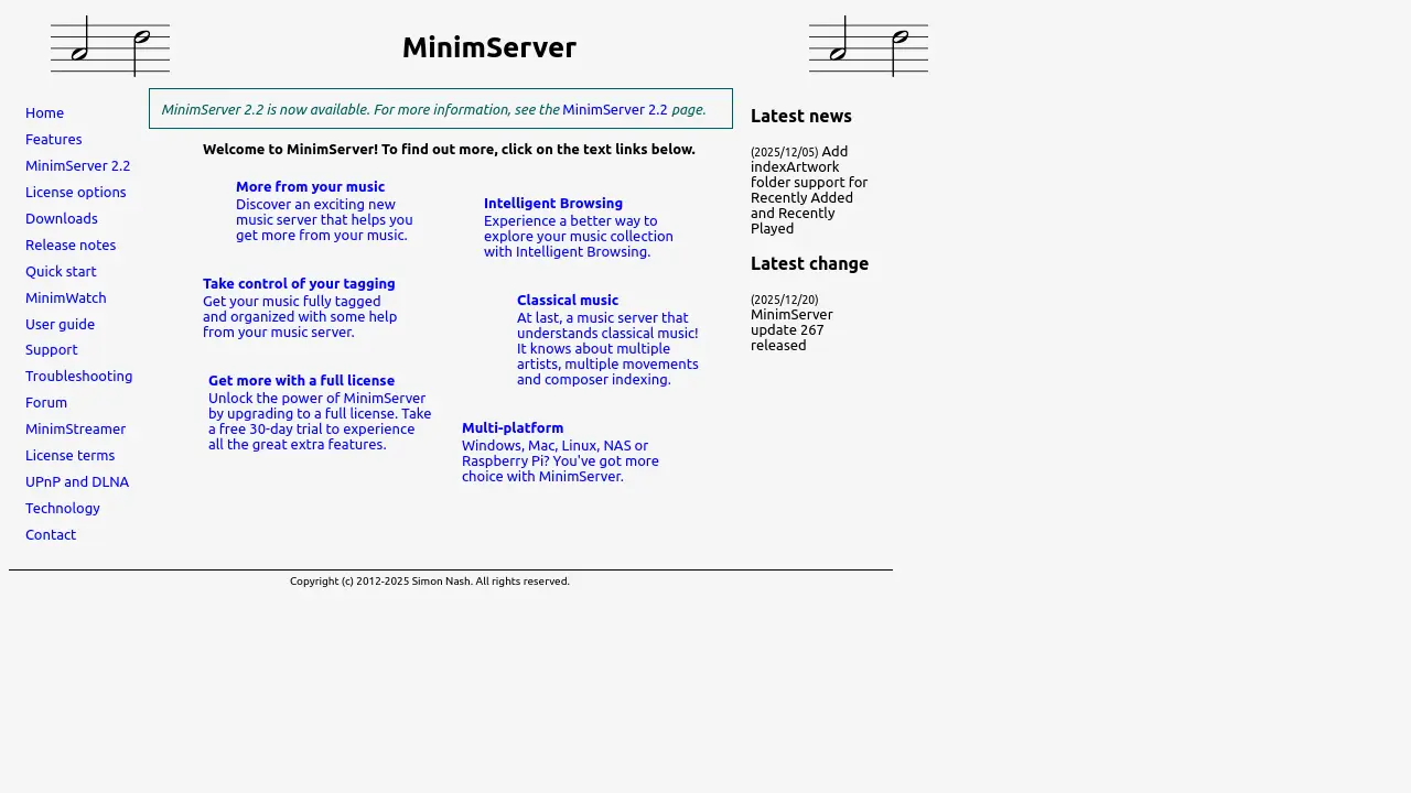 MinimServer - Intelligent music server for enhanced music collection ...