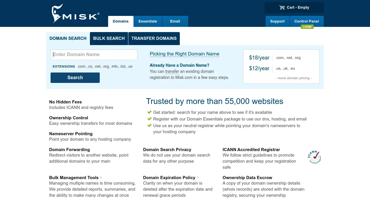 Misk.com - Secure domain registration and management with transparent ...