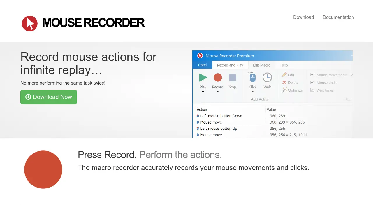 Mouse Recorder - Record mouse actions for infinite replay