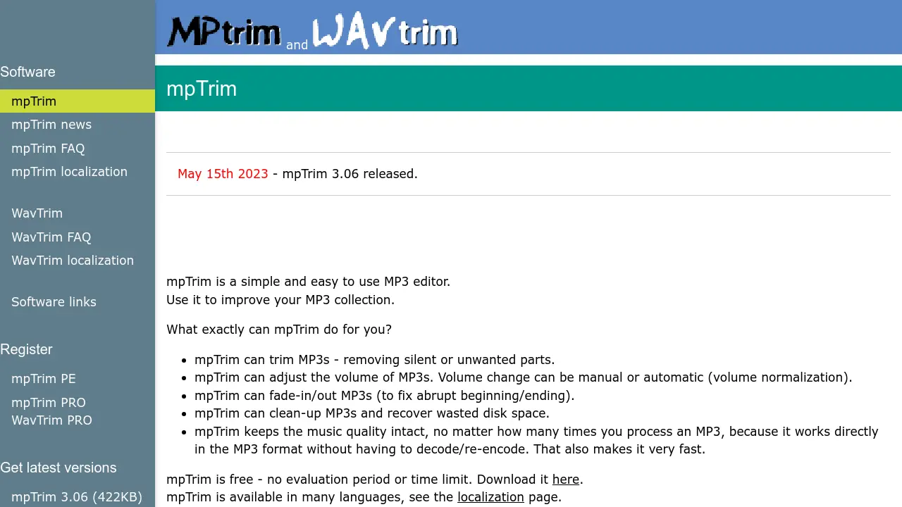 mpTrim - Simple and Easy-to-Use MP3 Editor for Quality Audio Enhancement