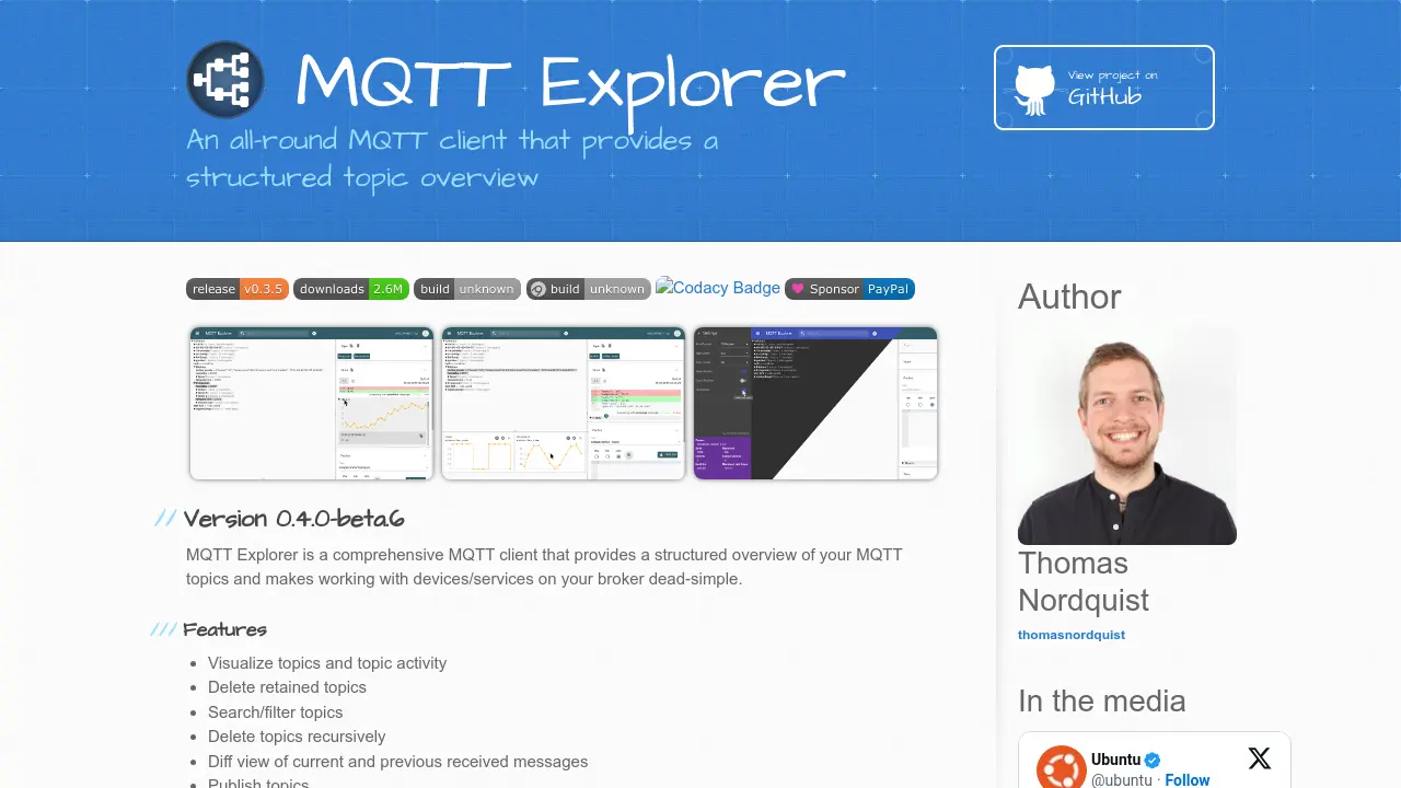 MQTT Explorer - An all-round MQTT client providing a structured topic ...