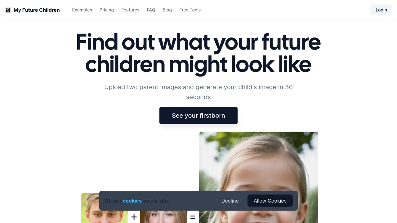 My Future Children - Visualize Your Future Child with AI