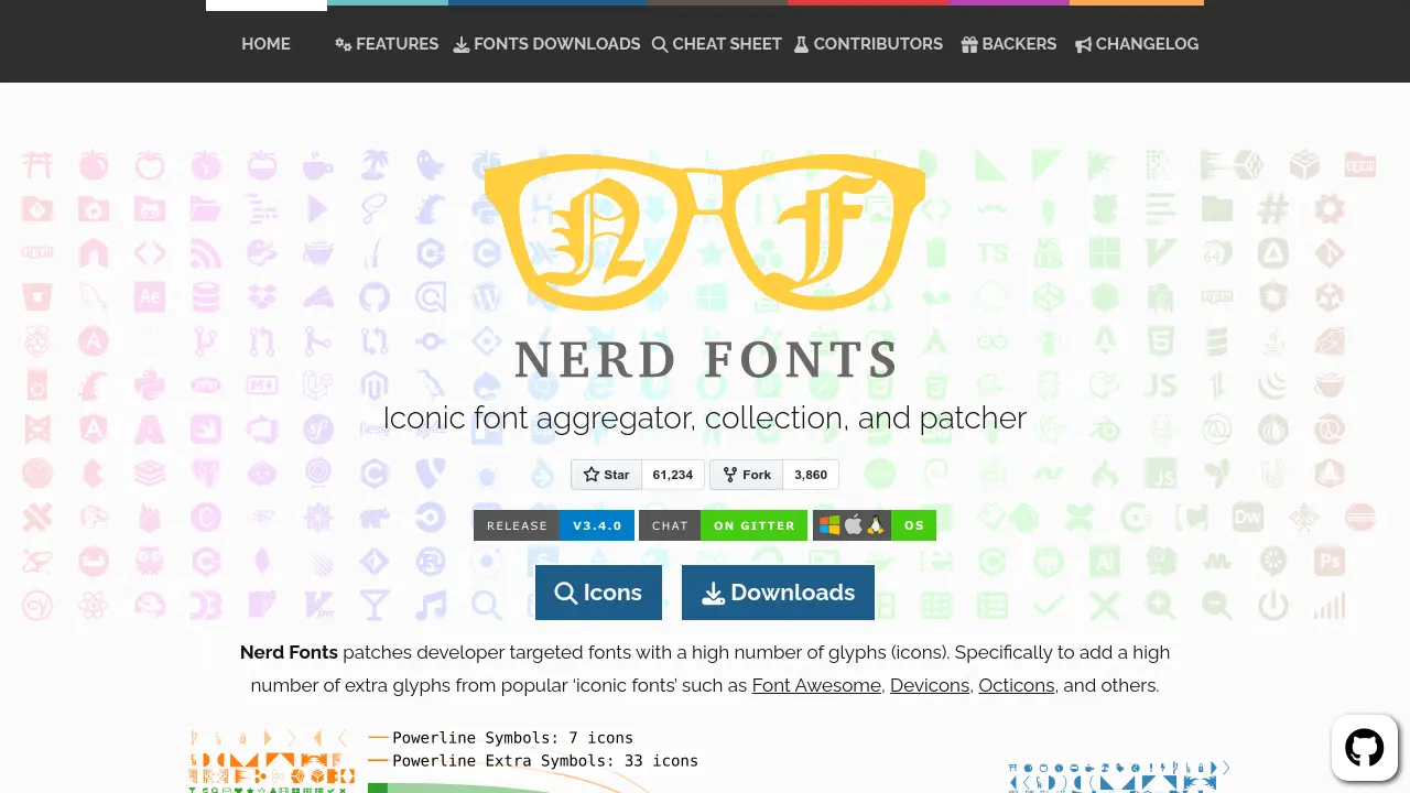 Nerd Fonts - Iconic font aggregator, collection, and patcher for developers