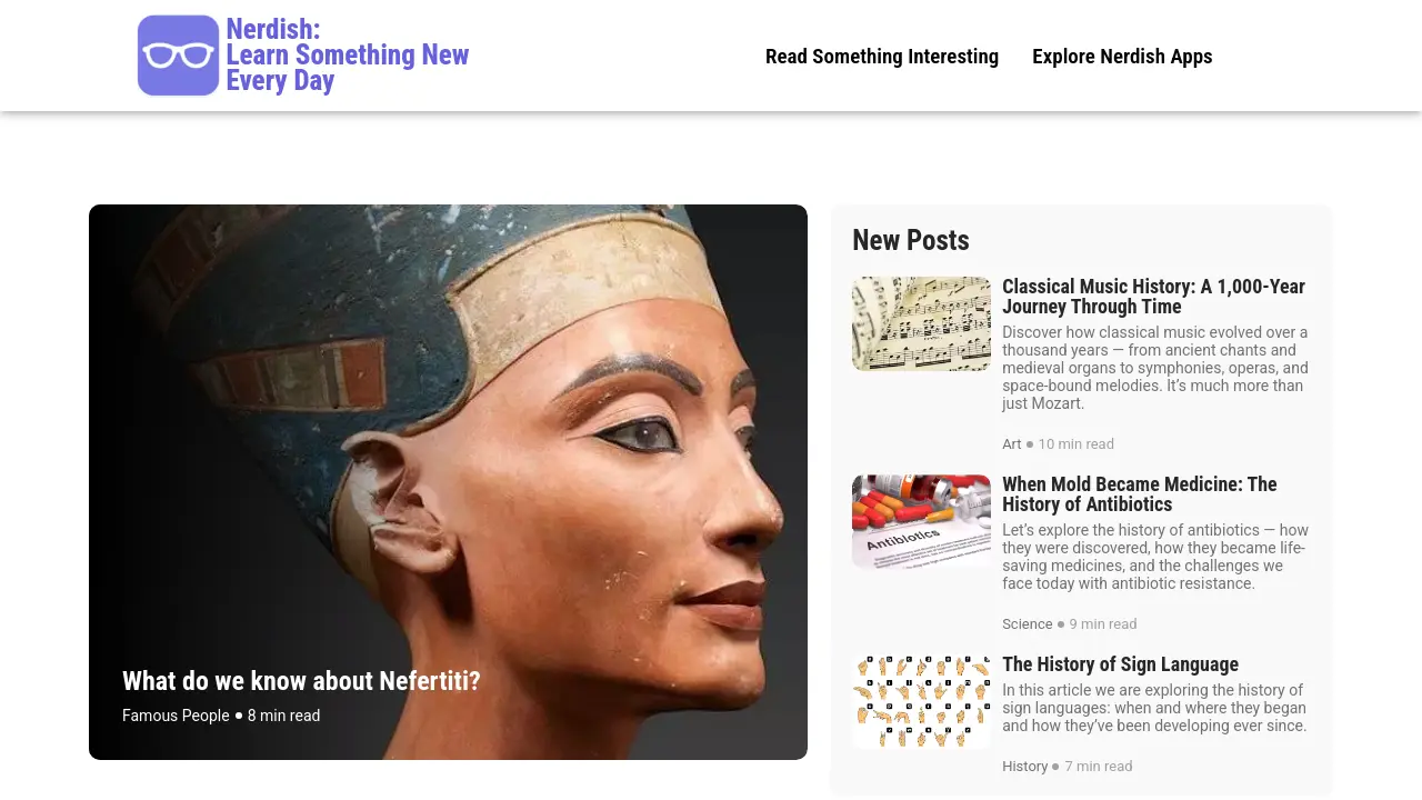 Nerdish - Daily Micro-Learning for Curiosity Seekers