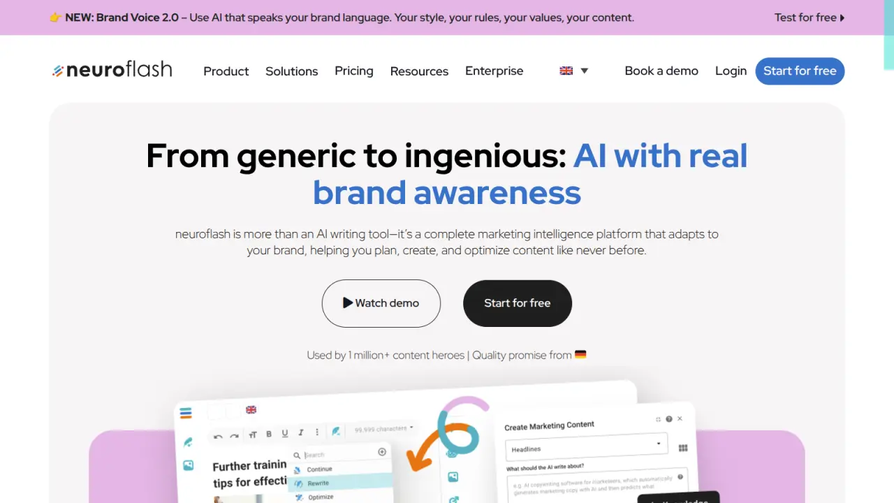 neuroflash - Europe's No.1 AI Text & Image Generator