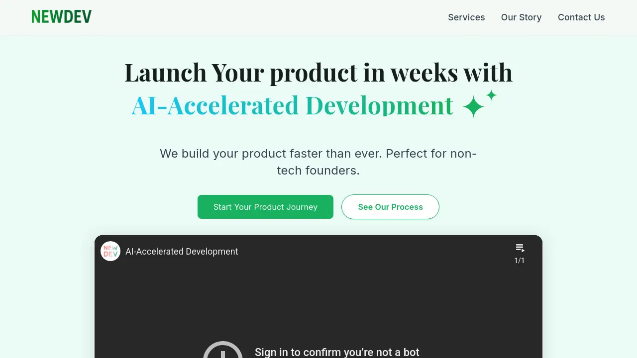 NewDev - Launch Your Product in Weeks with AI-Accelerated Development