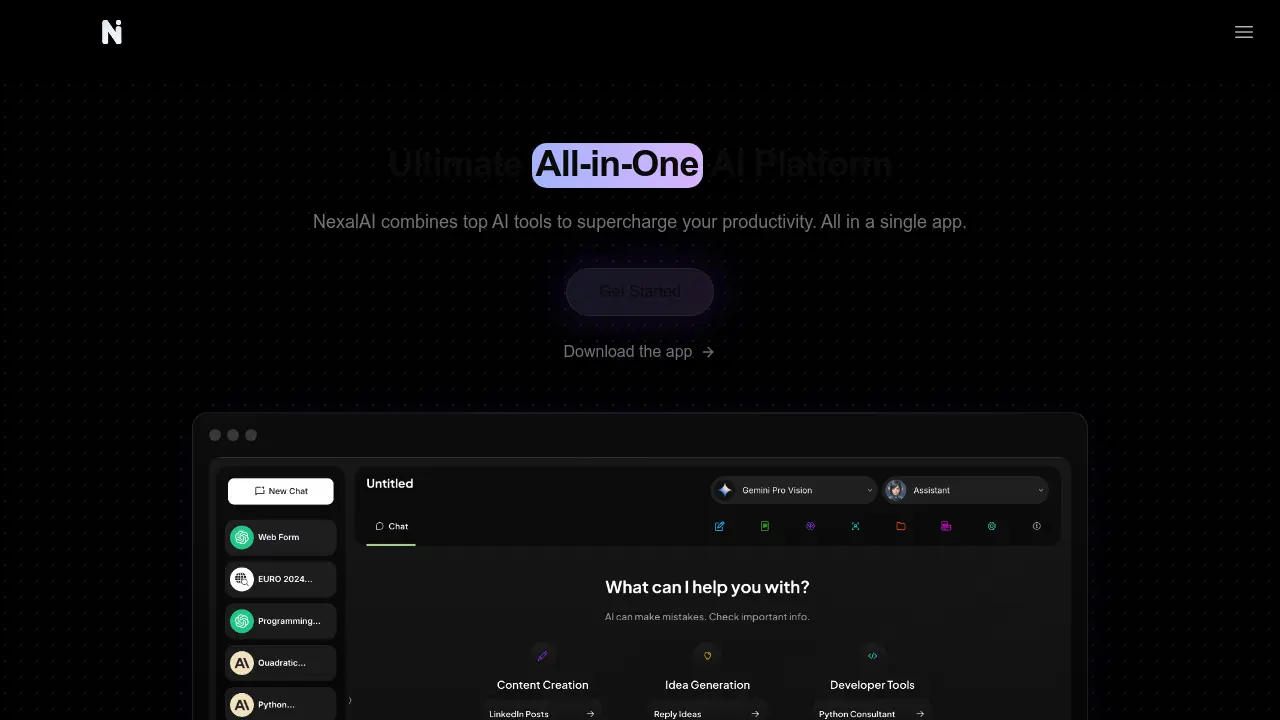 Nexal AI - Ultimate All-in-One AI Platform