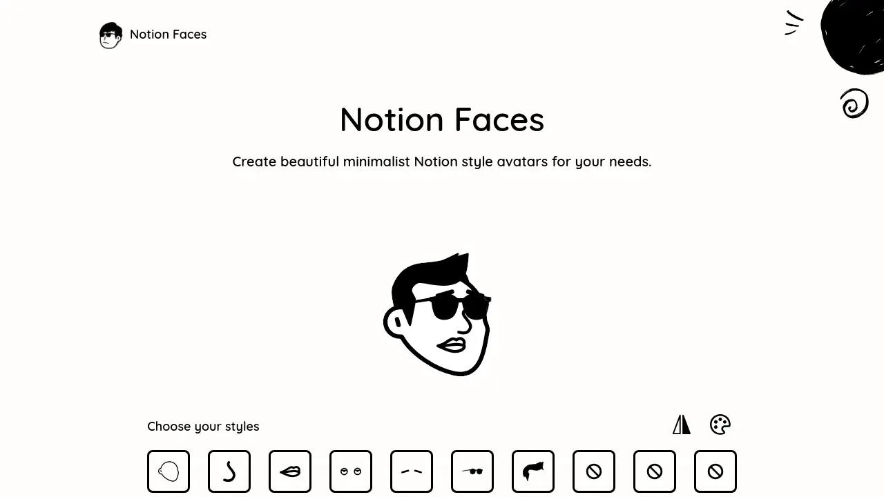 Notion Faces - Create Beautiful Minimalist Notion Style Avatars