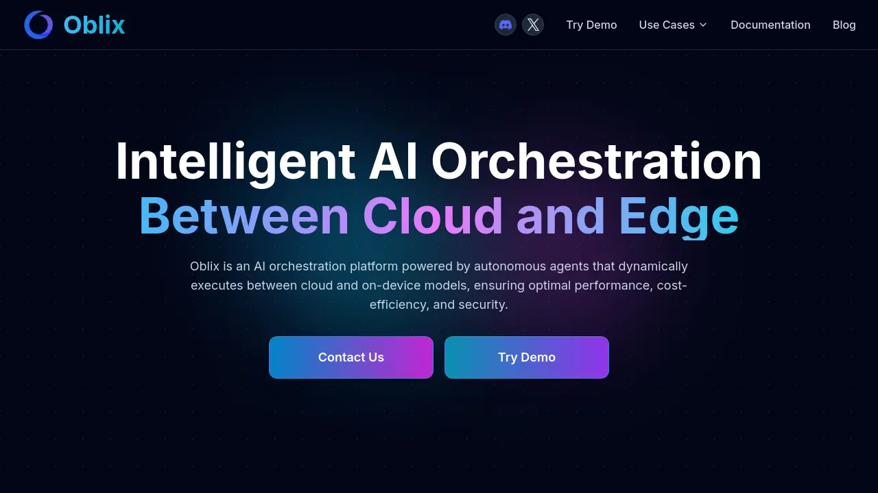 Oblix - Intelligent AI Orchestration Between Cloud and Edge