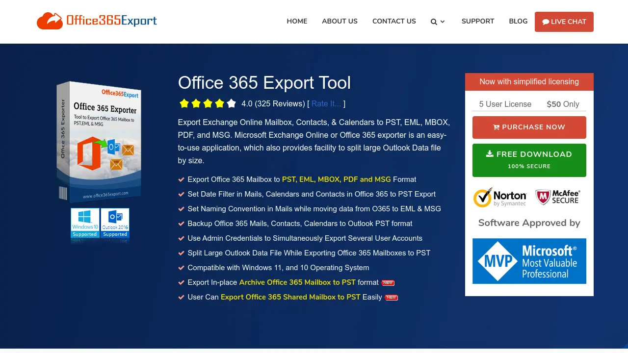 Office 365 Export Tool - Export Office 365 Mailboxes, Contacts, and ...