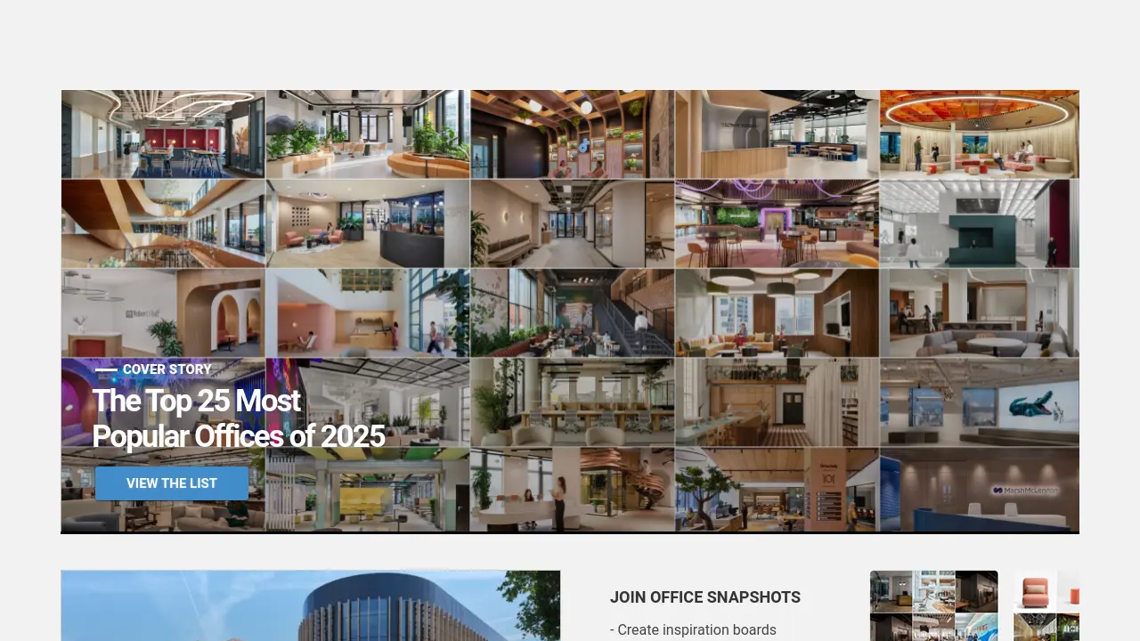 Office Snapshots - The world's largest office design inspiration platform