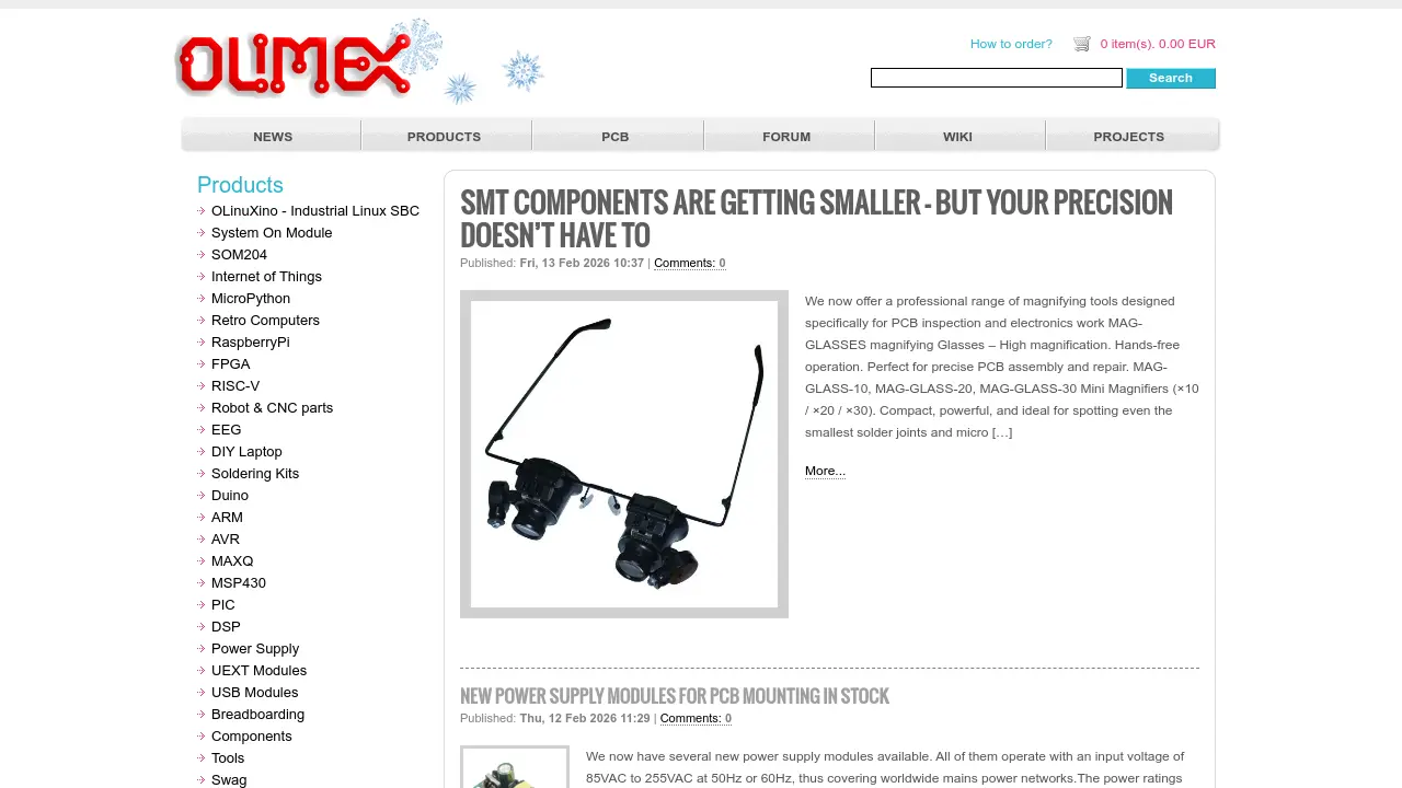 Olimex - Open Source Hardware and Software Solutions for Electronics ...