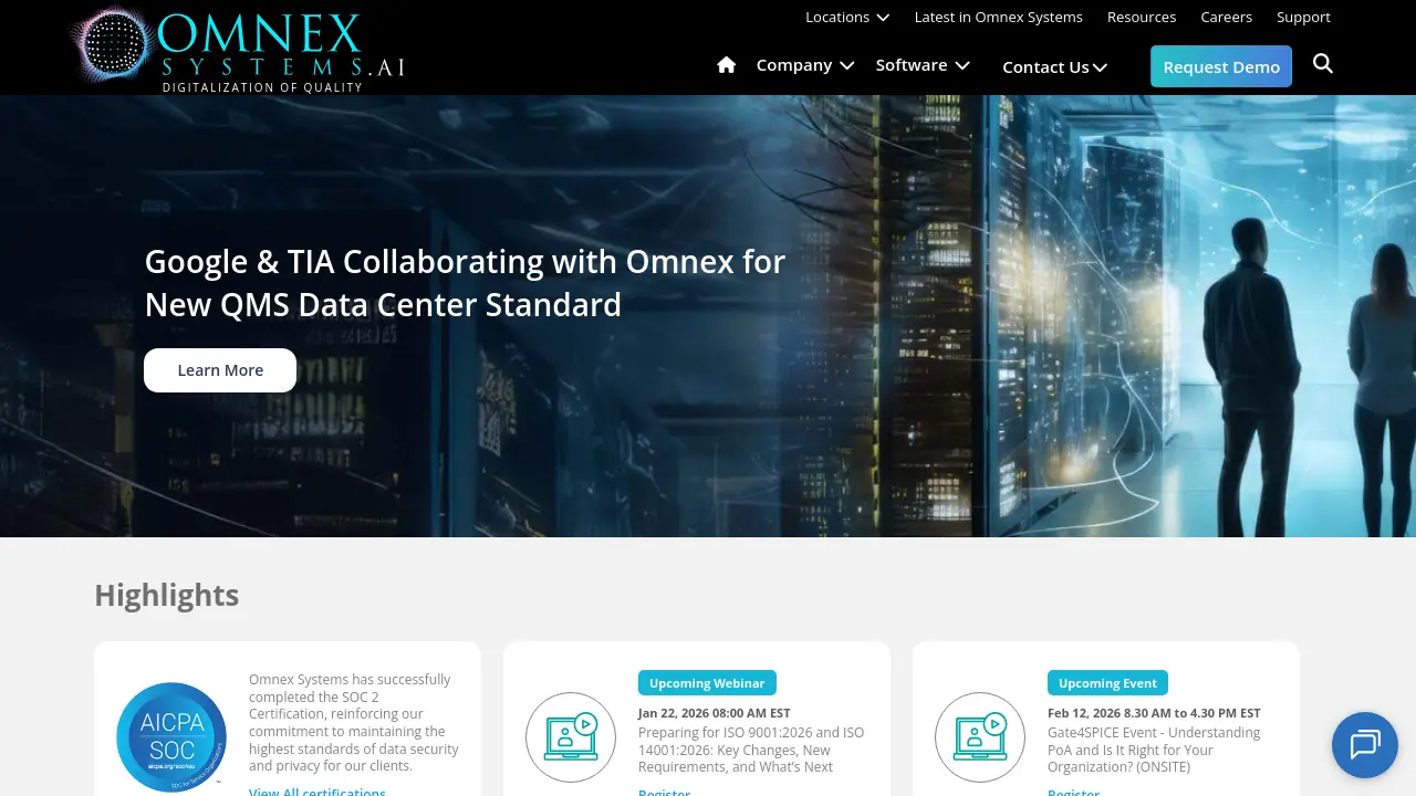 Omnex Systems - AI-Enabled Enterprise Quality Management Solutions