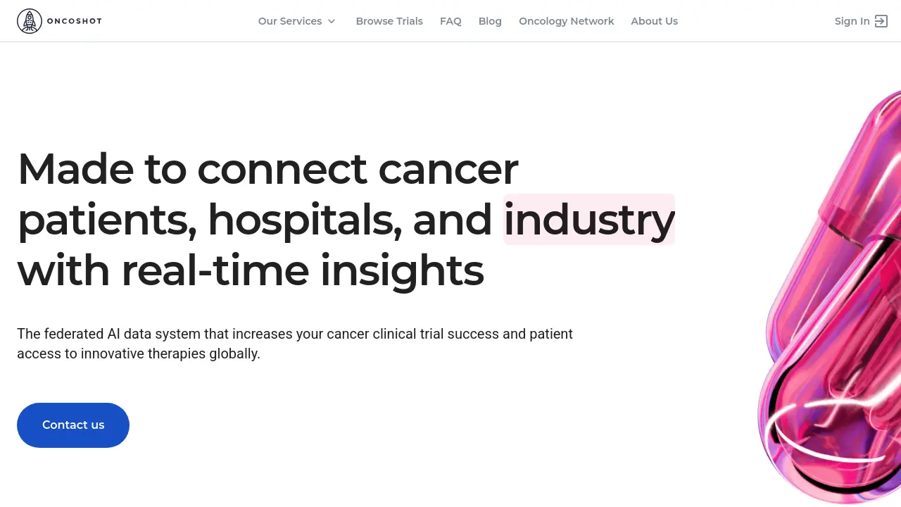 Oncoshot - Connecting Cancer Patients, Hospitals, and Industry with ...