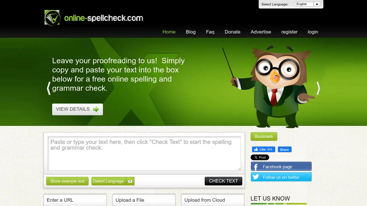 Online-Spellcheck.com - Free online spelling and grammar check