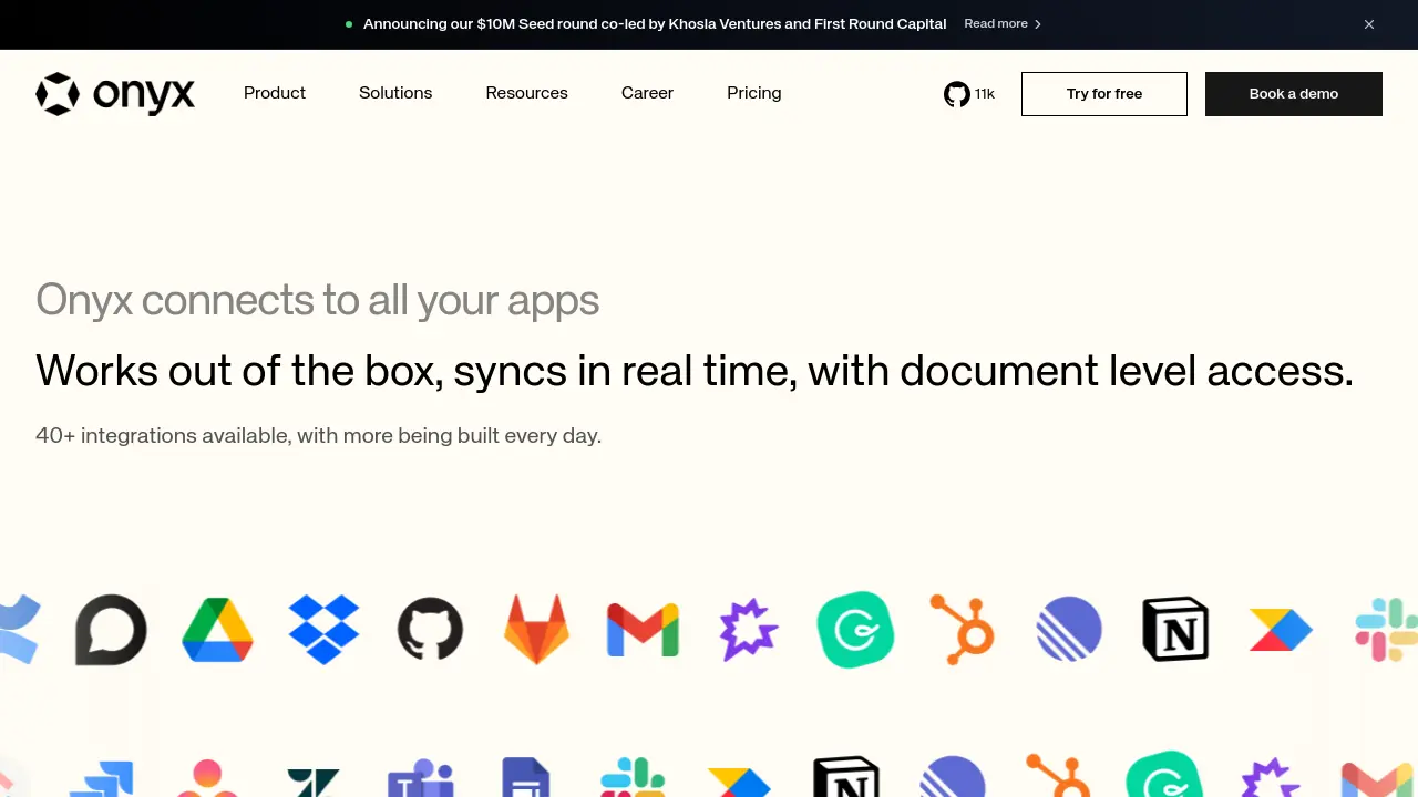 Onyx - The open source AI connecting your company's docs, apps, and people.