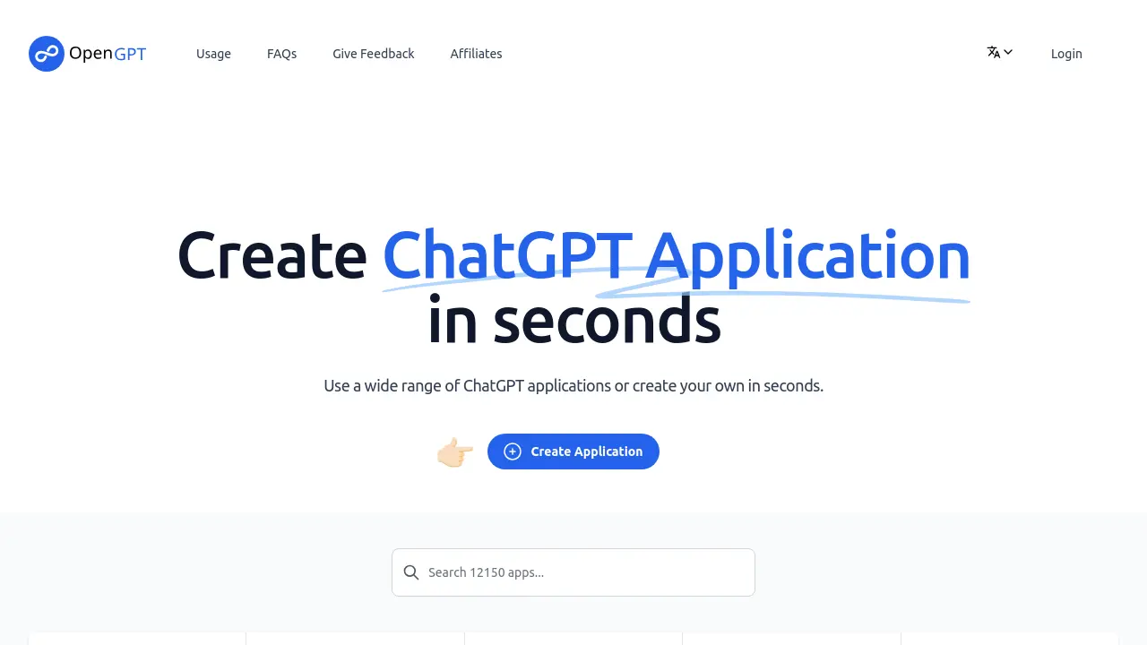 open-gpt.app - Create ChatGPT Applications in Seconds