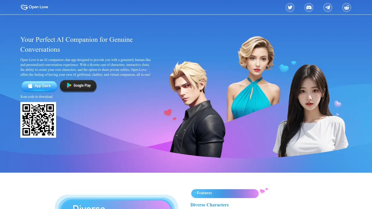 Open Love - Your Perfect AI Companion for Genuine Conversations