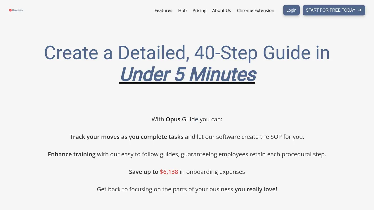 Opus.Guide - Create Detailed, 40-Step Guides in Under 5 Minutes