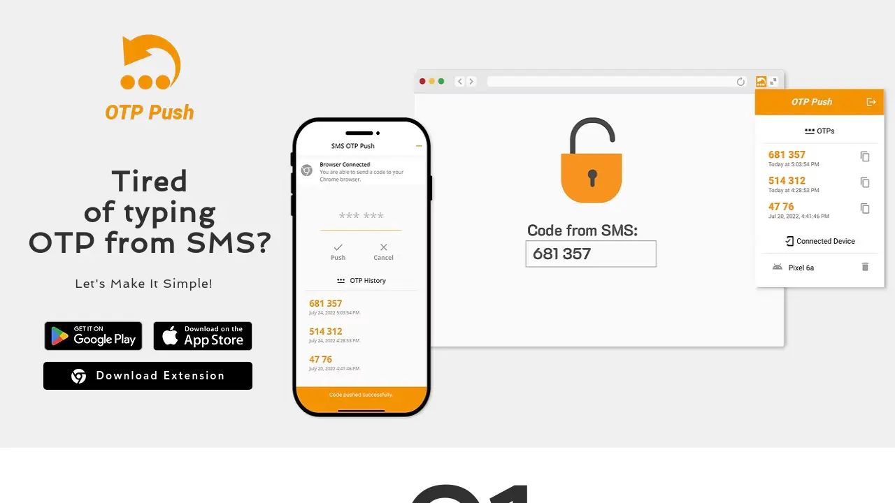 OTP Push - Effortless OTP Transfer from SMS to Browser