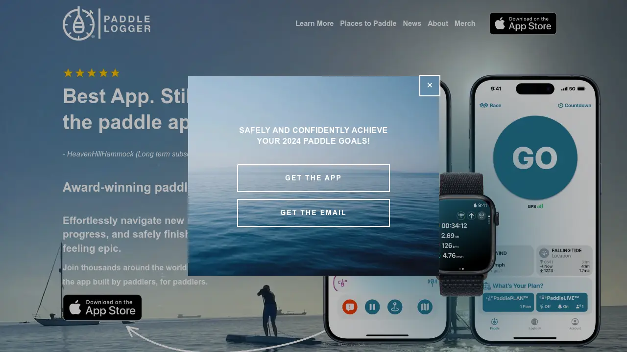 Paddle Logger - Award-Winning Paddle App for Enhanced Water Adventures