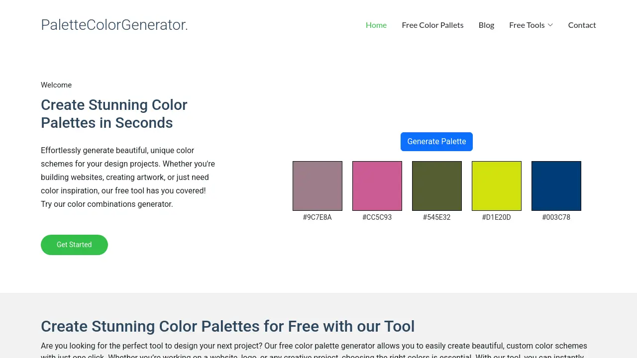 PaletteColorGenerator - Create Stunning Color Palettes in Seconds