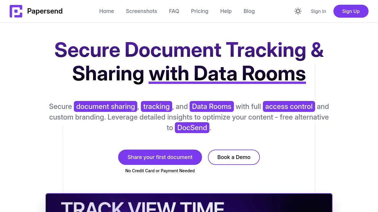 Papersend - Secure Document Tracking & Sharing with Data Rooms
