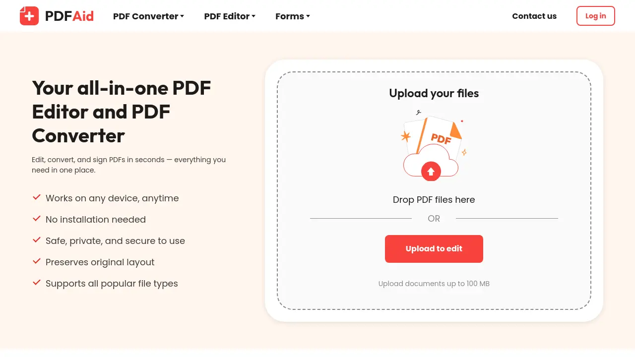 PDFAid - Your all-in-one PDF Editor and PDF Converter