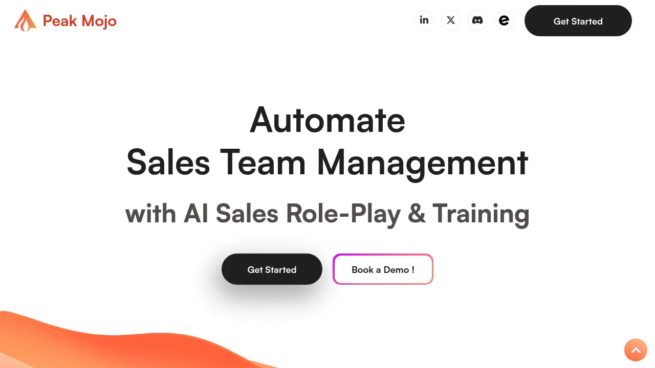 Peak Mojo - Automate Sales Team Management with AI Sales Role-Play ...