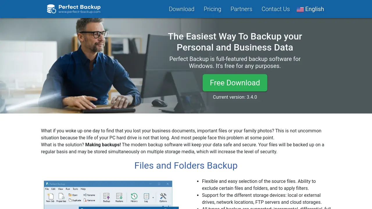 Perfect Backup - Full-Featured and Free Windows Backup Software