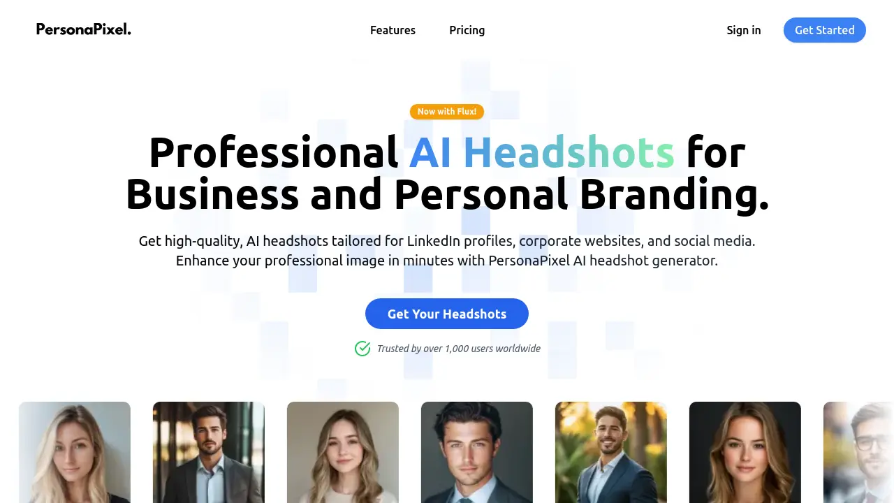 PersonaPixel - Professional AI Headshots for Business and Personal Branding