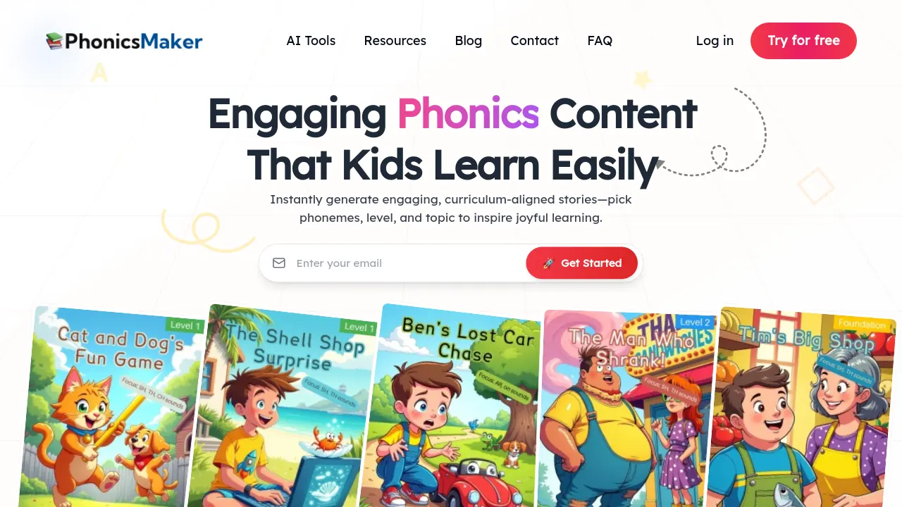 PhonicsMaker - Instant Curriculum-Aligned Phonics Story Generator