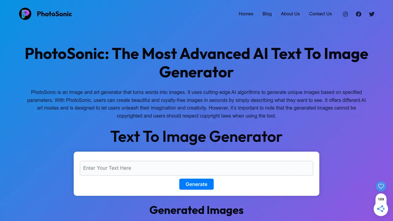 PhotoSonic - The Most Advanced AI Text to Image Generator
