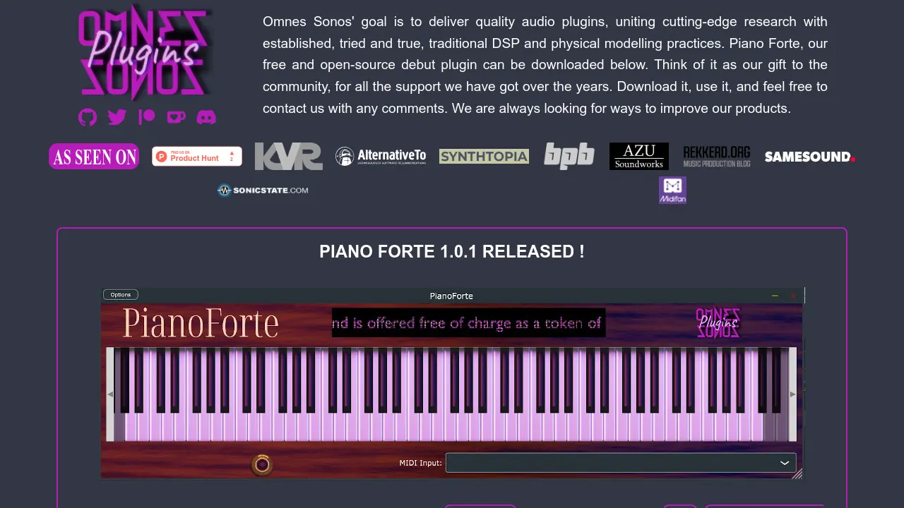 Piano Forte - Free, Open-Source AI-Powered Piano Plugin