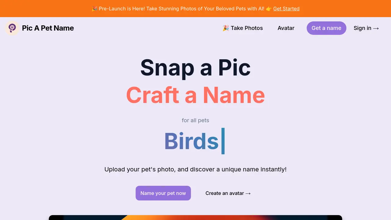 Pic A Pet Name - Snap a Pic, Craft a Name for all pets