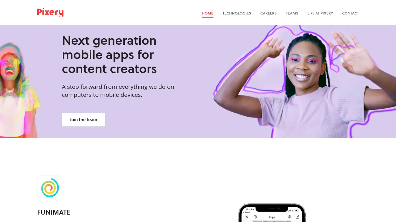 Pixery Labs - Next generation mobile apps for content creators