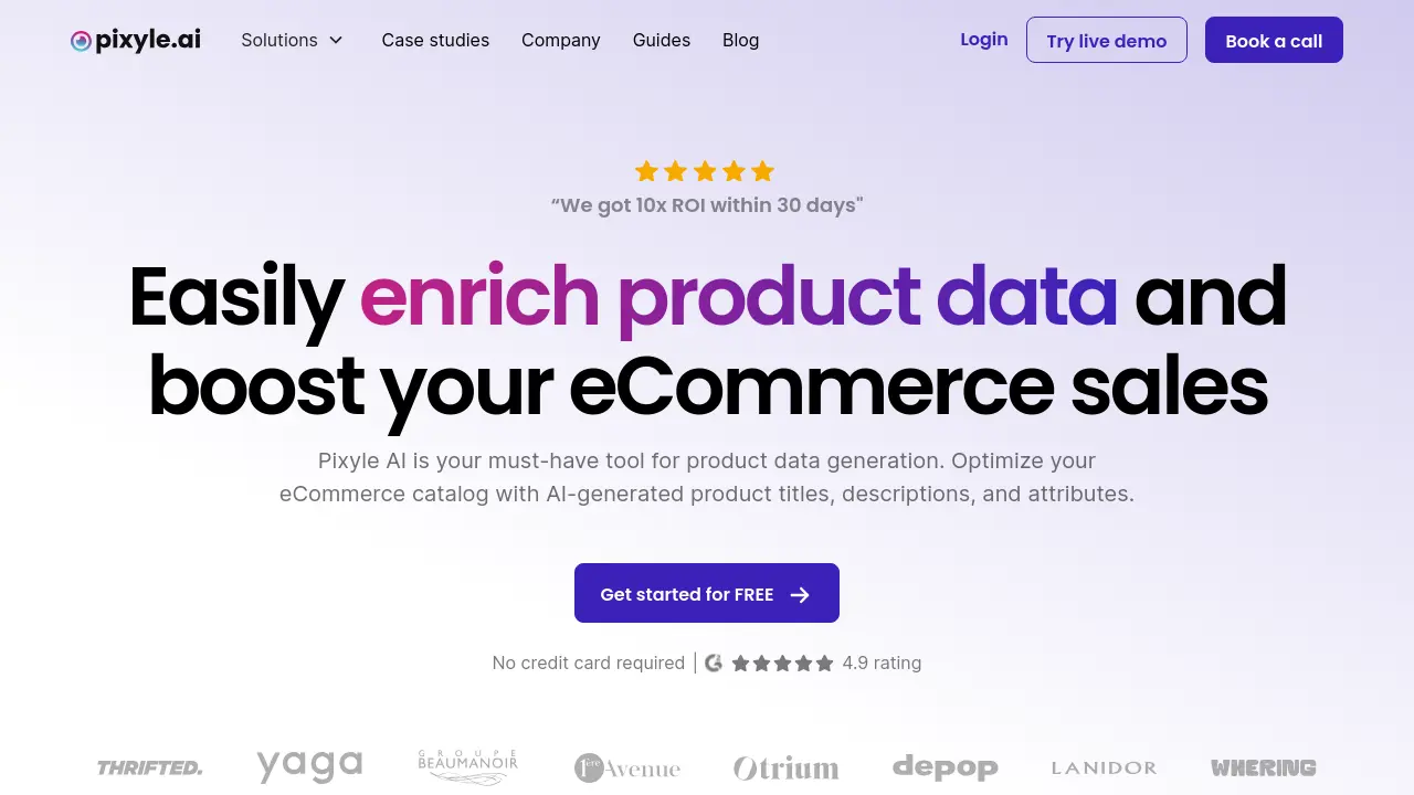 Pixyle.ai - Easily enrich product data and boost your eCommerce sales